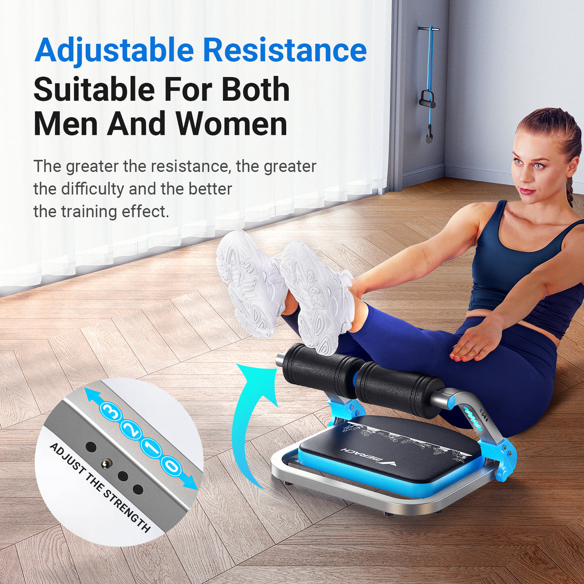 Ab Core Trainer – Foldable Ab Trainer with 3-Level Resistance | MERACH