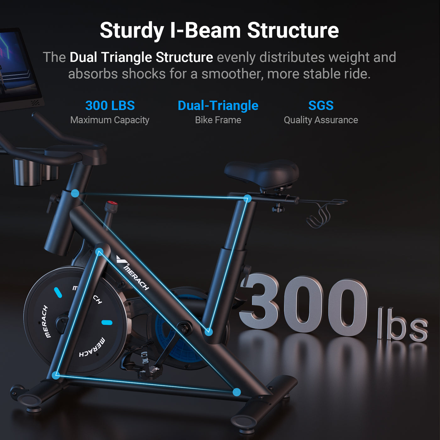 S26 Stationary Bicycle With Screen - Smart Exercise Bike With Screen | MERACH