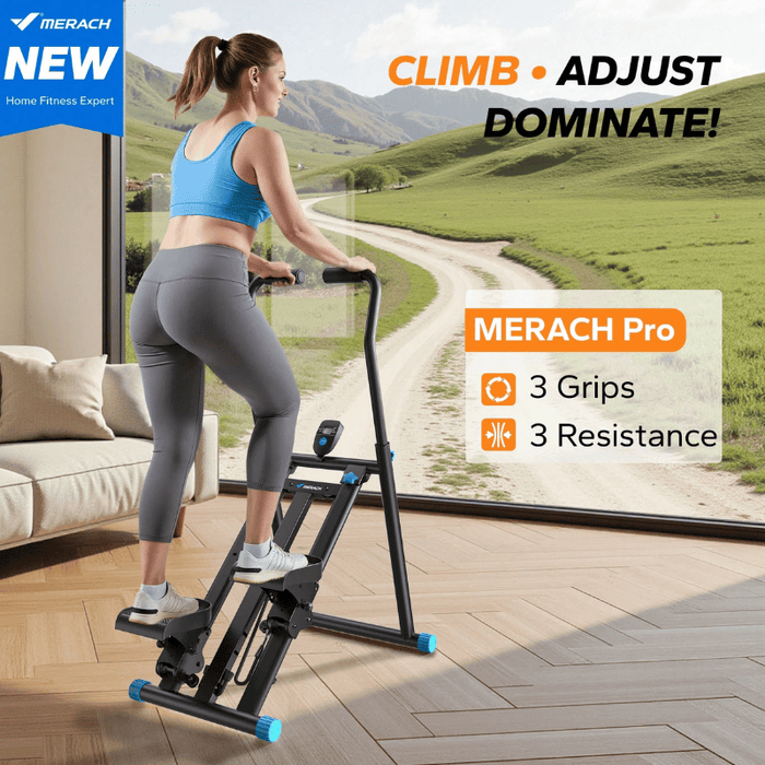Folding Vertical Stair Stepper – Adjustable Stepper Climber Machine for ...