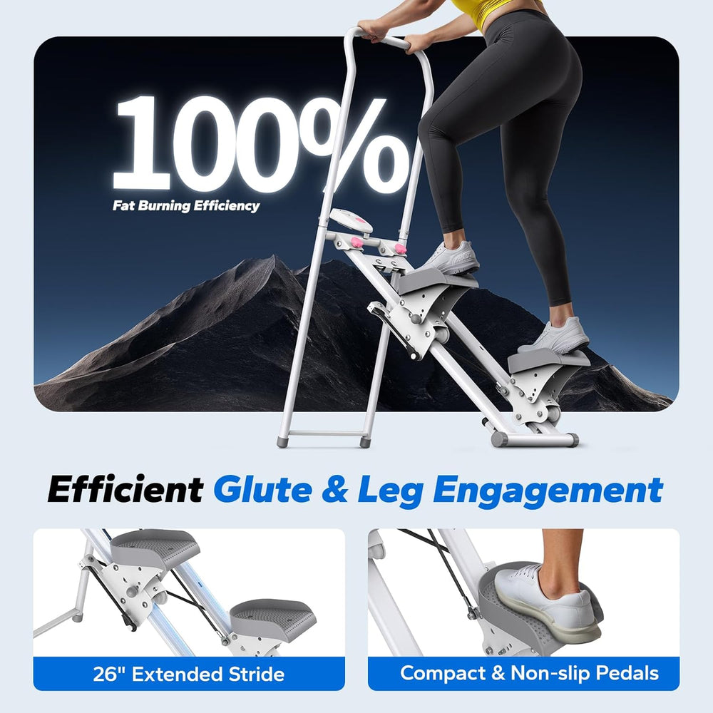 Folding Vertical Stair Stepper – Adjustable Stepper Climber Machine for ...