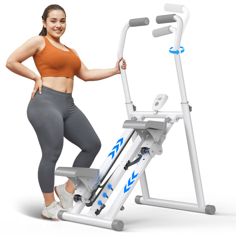 Folding Vertical Stair Stepper – Adjustable Stepper Climber Machine for ...