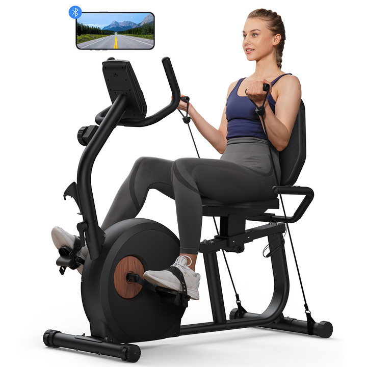 MERACH Upgraded Durable Magnetic Stationary S23 Recumbent Exercise Bike ...