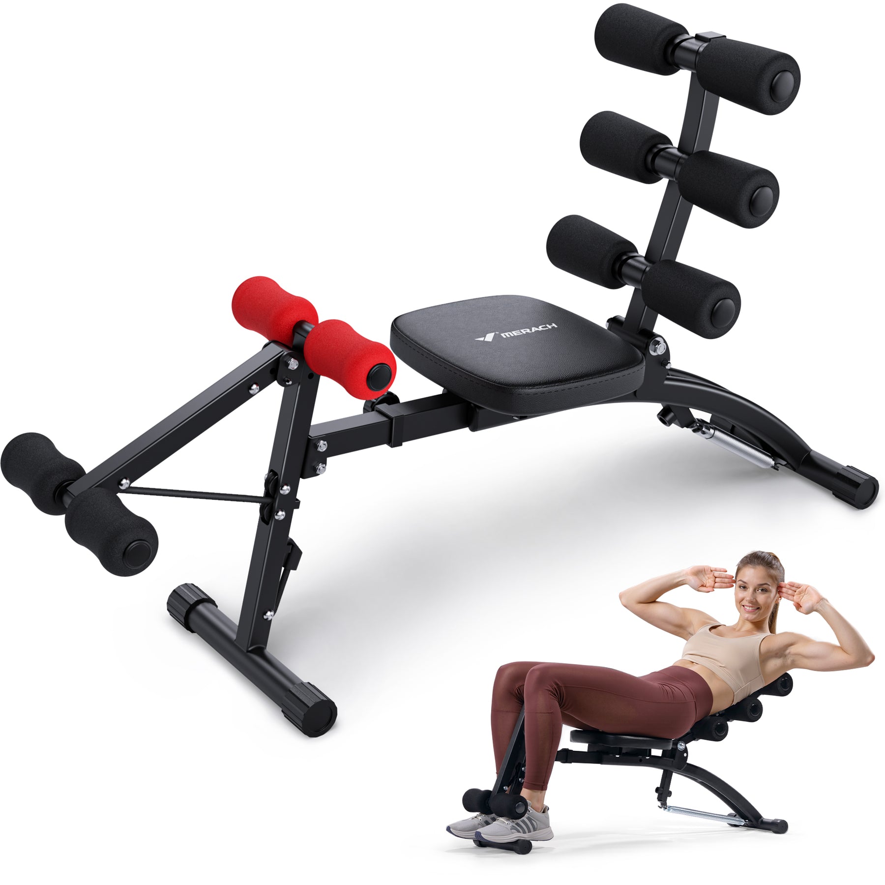 Multi-Functional Adjustable Ab Trainer - Reverse Situp Bench For ...