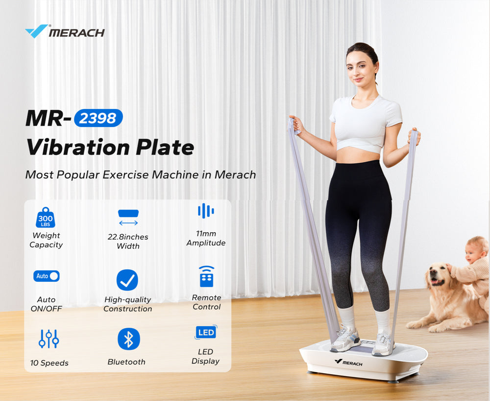 MERACH Whole Body Vibration Plate, Whole Body Workout Vibration ...