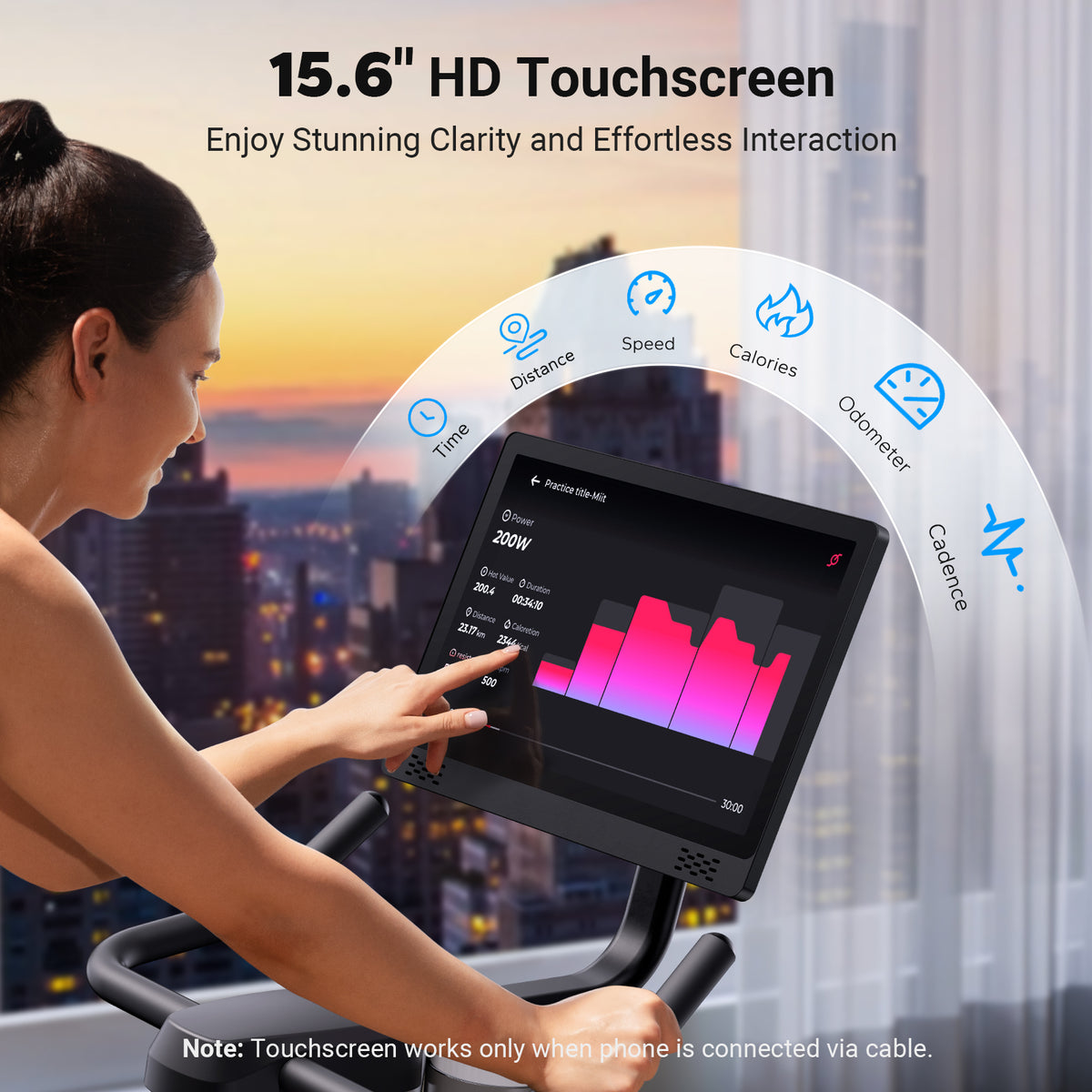 S26 Stationary Bicycle With Screen - Smart Exercise Bike With ...