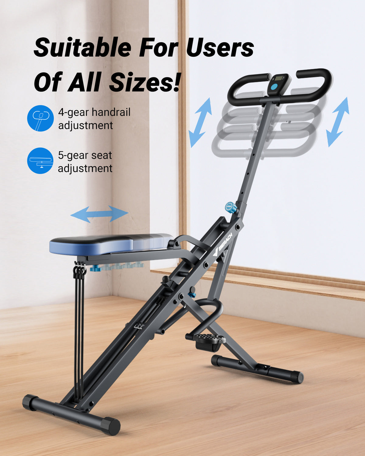 MERACH 2 in 1 R07 Foldable Squat Assist Trainer Machine for Home