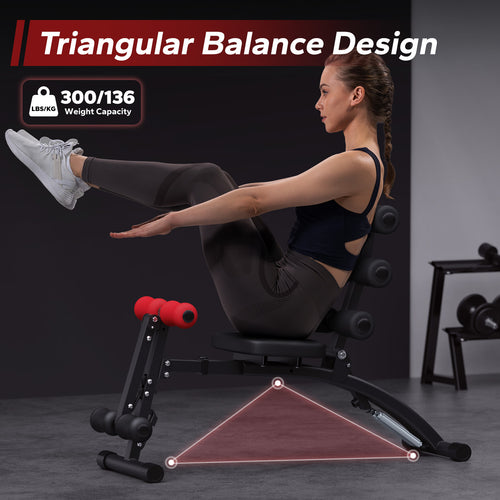 MERACH Ab Machine, Multi-Functional Adjustable Ab Trainer