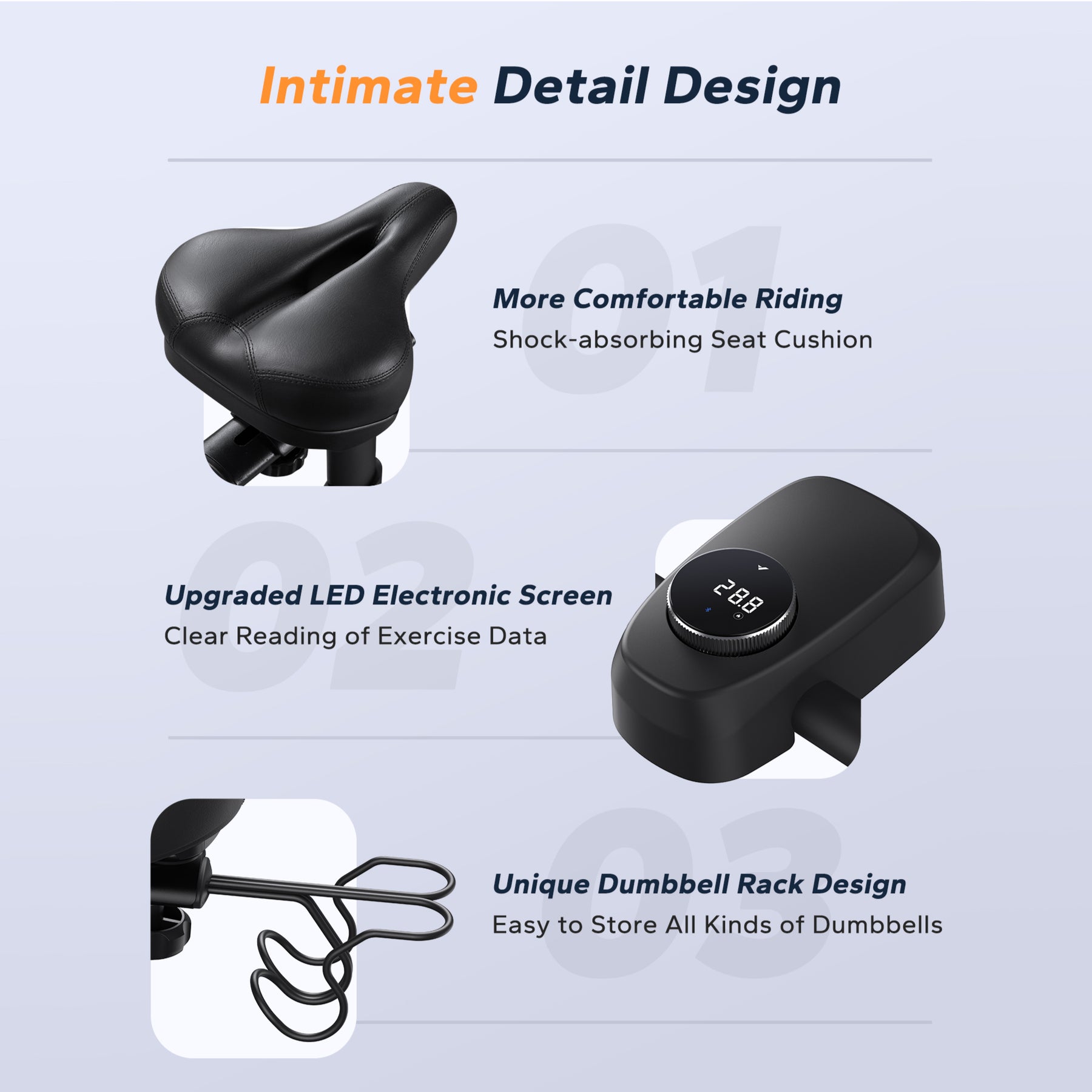 MERACH S26 Cardio Workout Exercise Bike with Comfortable Seat Cushion ...