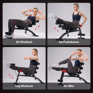 Multi-Functional Adjustable Ab Trainer - Reverse Situp Bench For ...