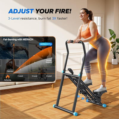 Folding Vertical Stair Stepper – Adjustable Stepper Climber for Home ...