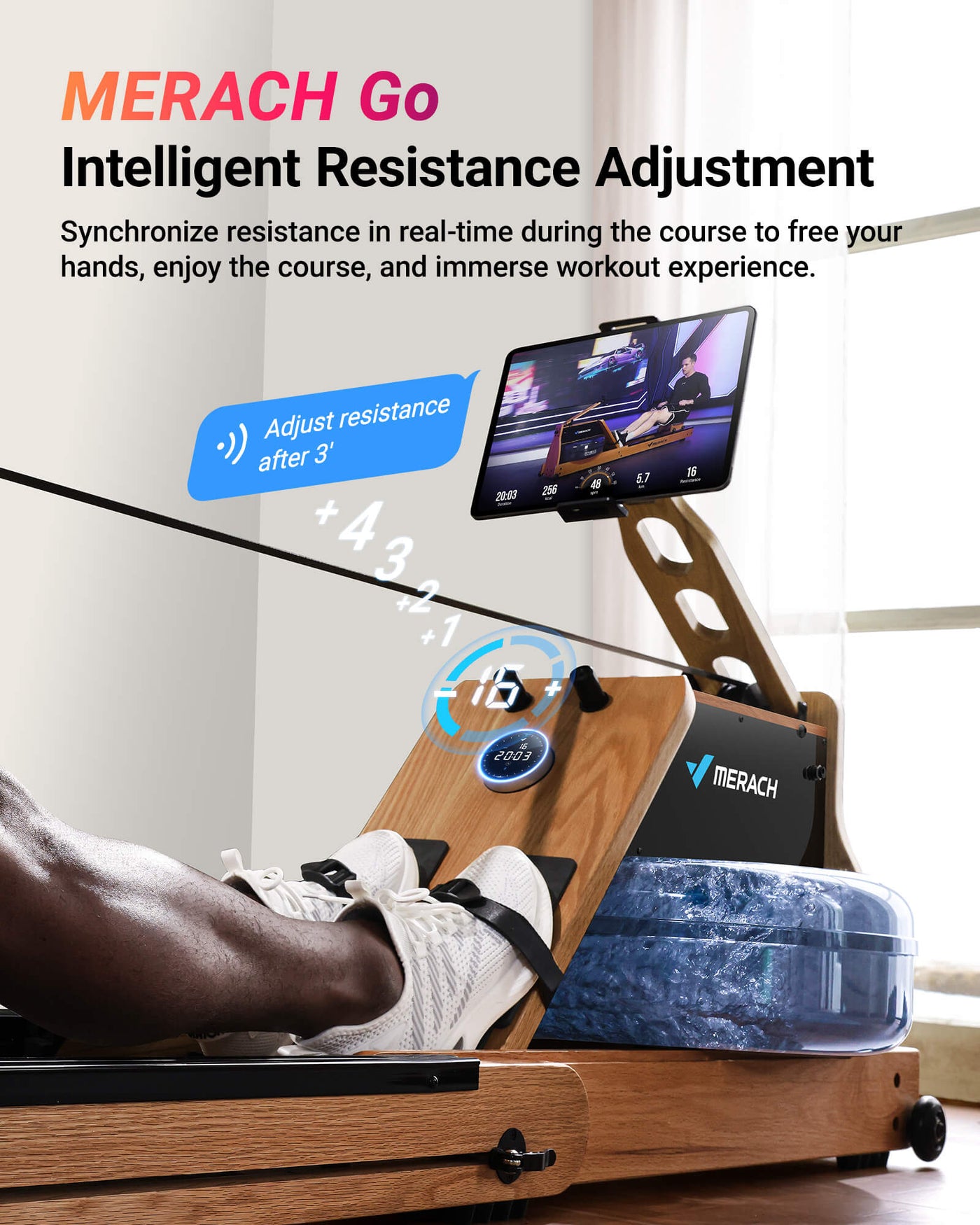 950 Dual Resistance Wood Rower With Water - Home Wooden Water Rowing ...