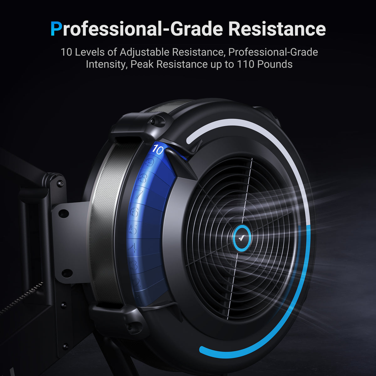 MERACH Pro Air Resistance Rowing Machine Air Resistance Rower for Home