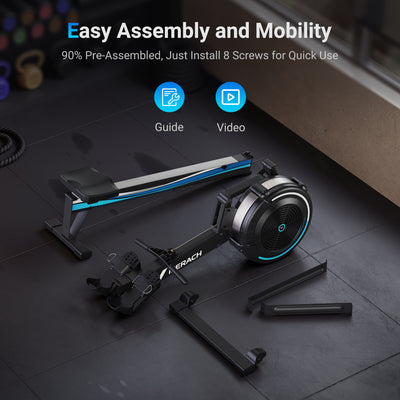 Affordable Air Rower for Home - R50 Air Resistance Rowing Machine | MERACH