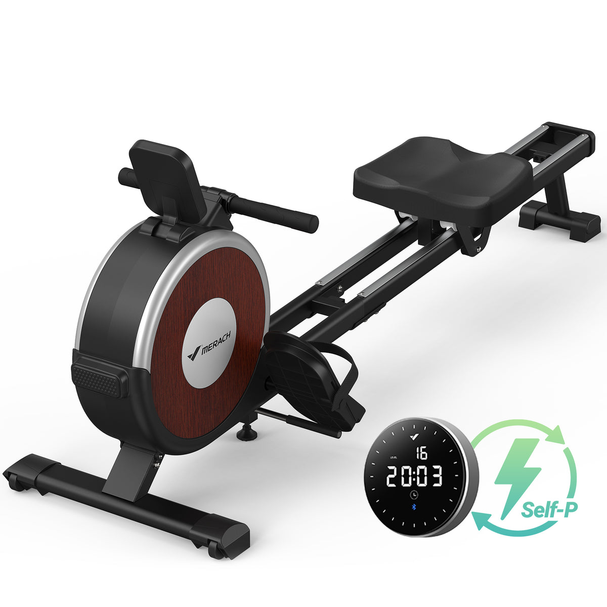 MERACH Self-Powered Auto Magnetic Rowing Machine Q1S, 16 Levels of ...