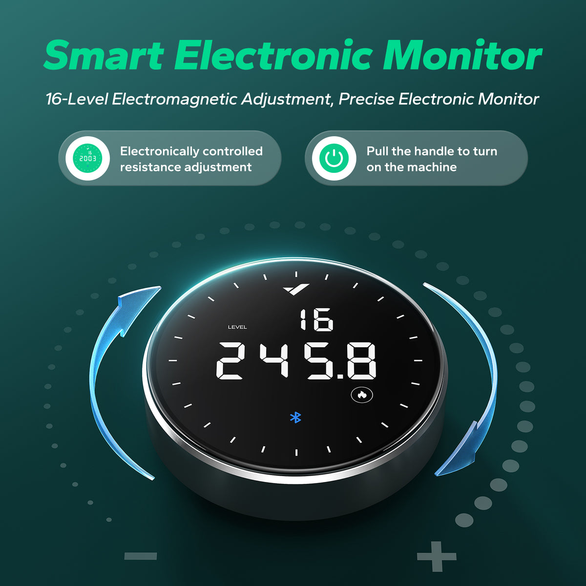 MERACH Self-Powered Auto Magnetic Rowing Machine Q1S, 16 Levels of ...