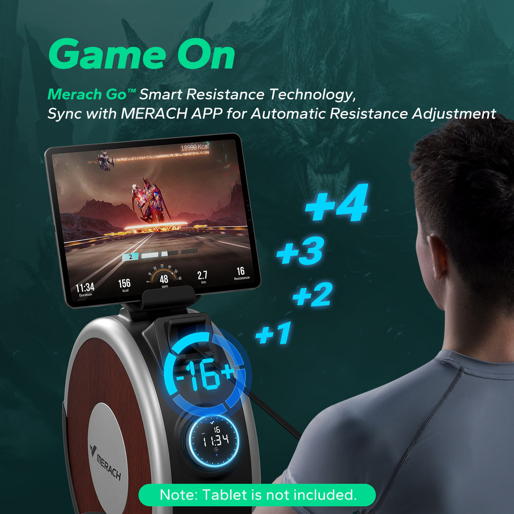 MERACH Self-Powered Auto Magnetic Rowing Machine Q1S, 16 Levels of ...