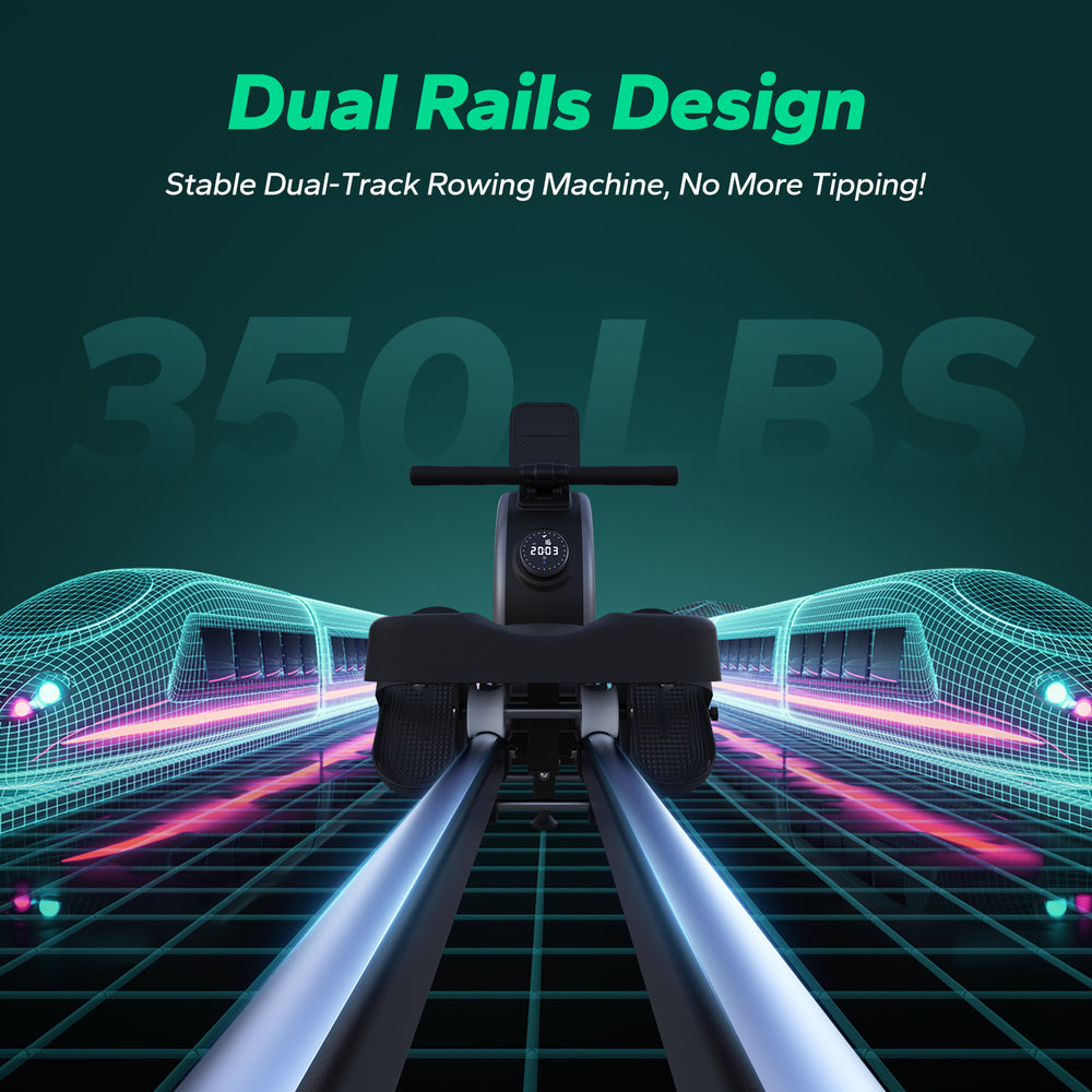 MERACH Self-Powered Auto Magnetic Rowing Machine Q1S, 16 Levels of ...