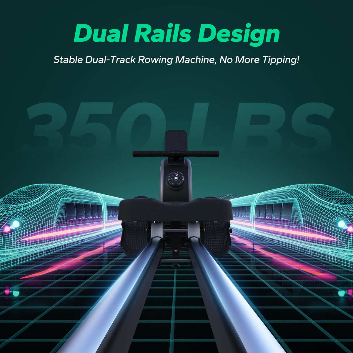 MERACH Self-Powered Auto Magnetic Rowing Machine Q1S, 16 Levels of ...