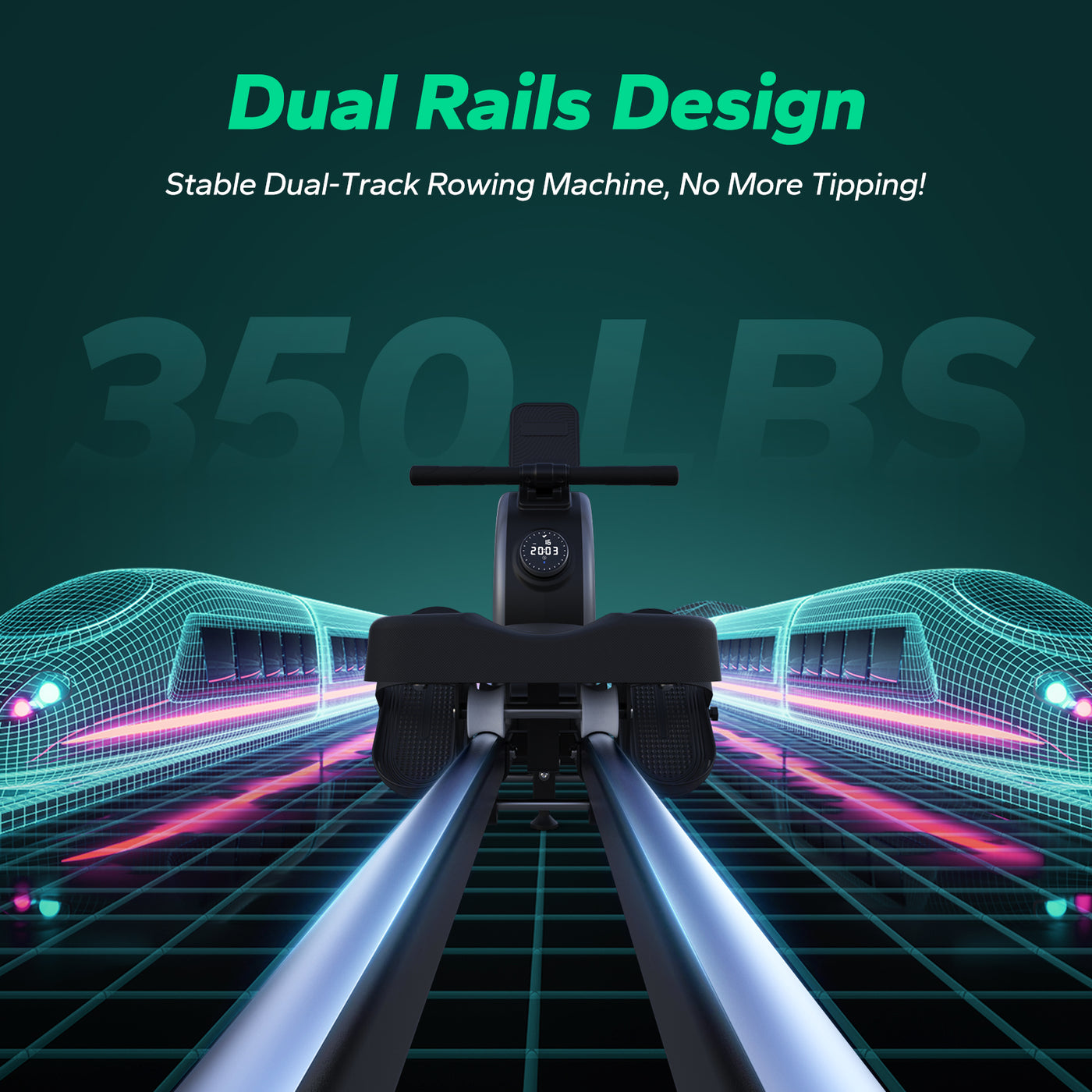 MERACH Self-Powered Auto Magnetic Rowing Machine Q1S, 16 Levels of ...