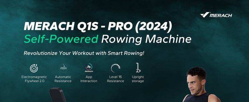 MERACH Self-Powered Auto Magnetic Rowing Machine Q1S, 16 Levels of ...