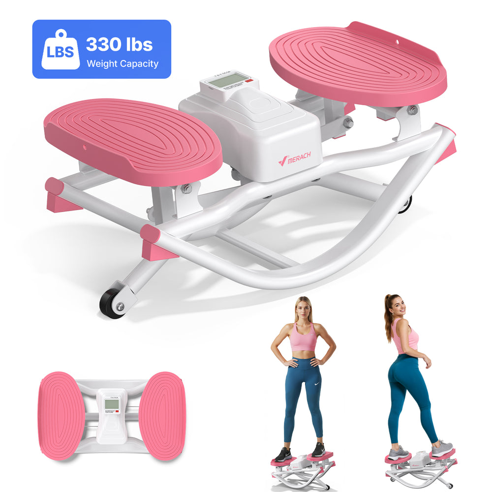 3D Mini Rock Stepper with Resistance Bands for Full-Body Home Workouts ...