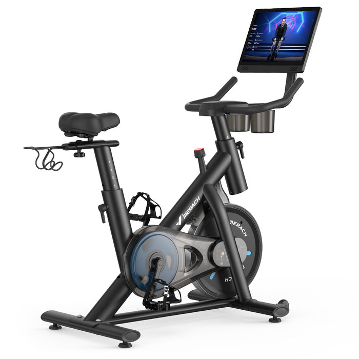 Cardio Workout Exercise Bike with Screen - Stationary Cycle Bike for ...
