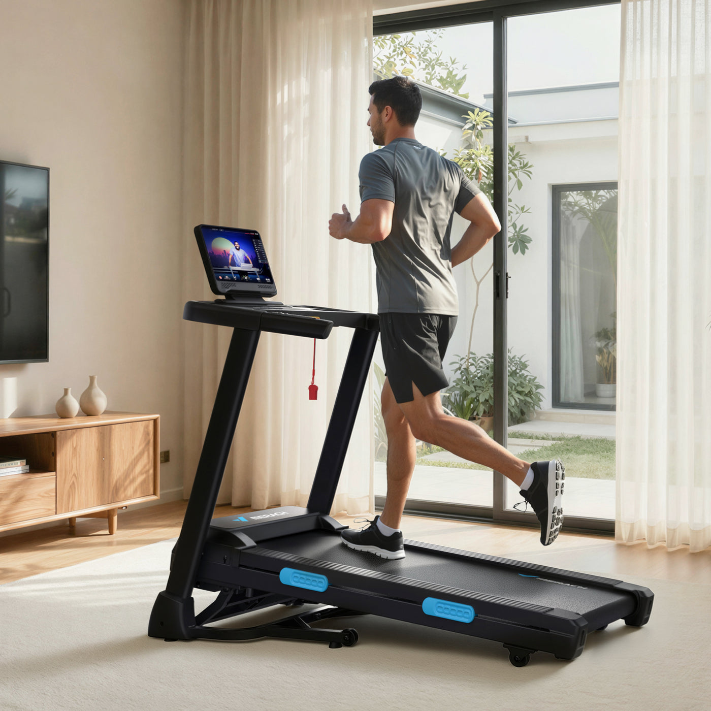 Compact Treadmill For Apartment - Affordable 15 Degree Incline ...