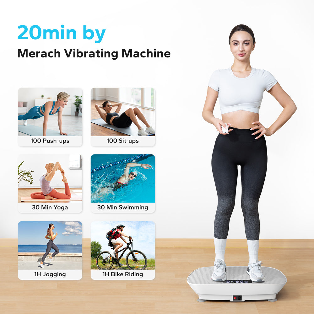 MERACH Whole Body Vibration Plate, Whole Body Workout Vibration ...