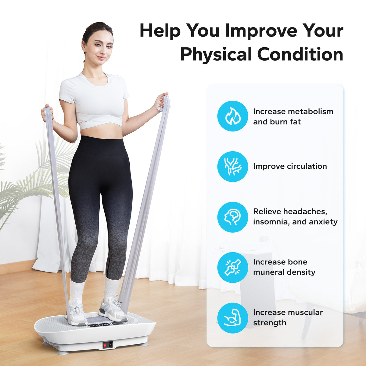MERACH Whole Body Vibration Plate, Whole Body Workout Vibration Platform for Wellness and Fitness