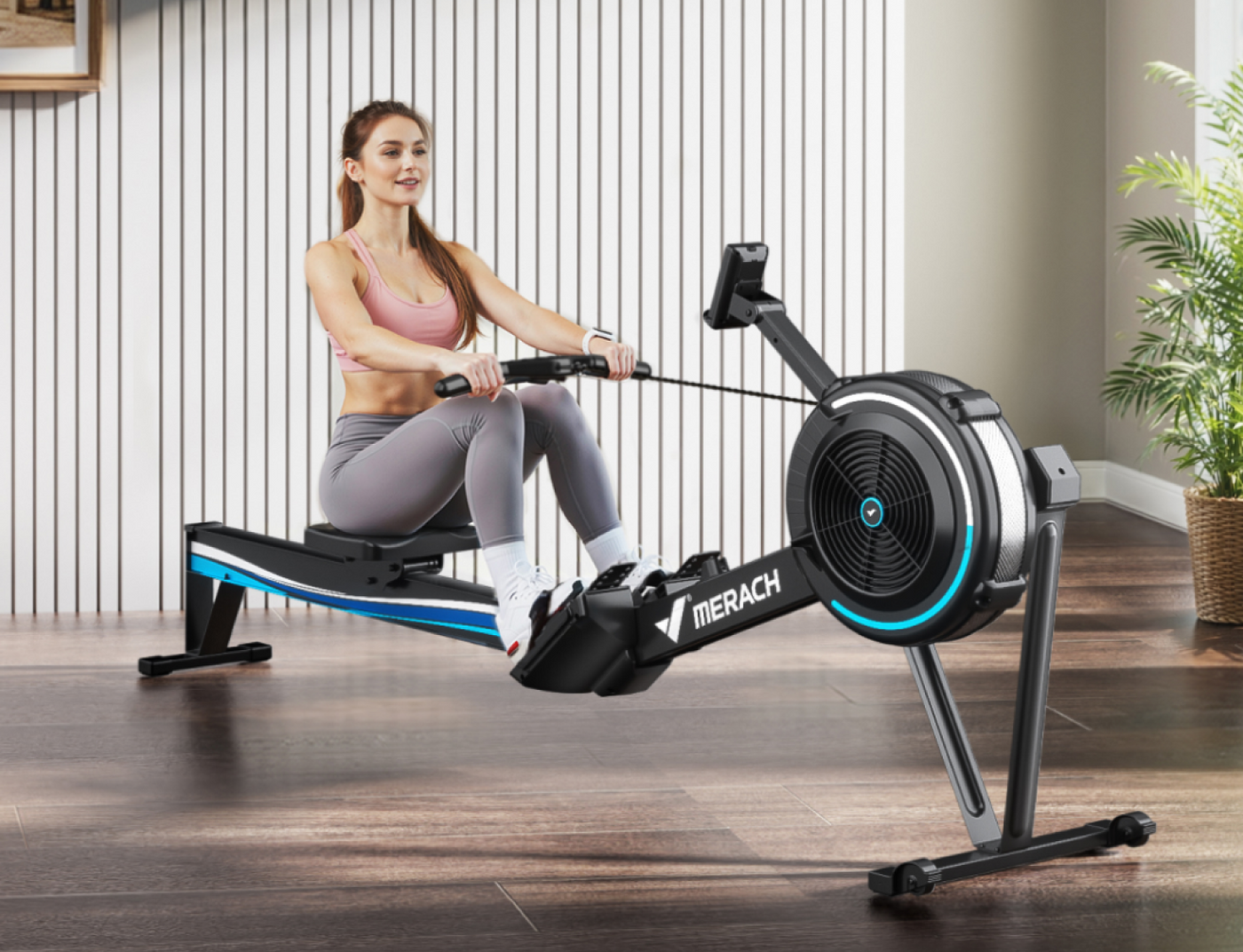 Air Rowing Machine - Air Resistance Rower for Home Gym | MERACH
